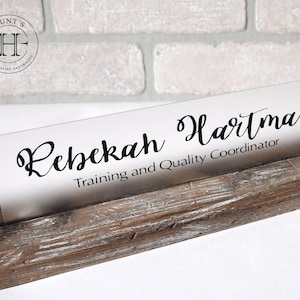 Driftwood, Barn Wood, Rustic Desk Name Plate, Funny Office Sign, Office ...