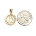 New 14k Yellow Gold Sobriety Symbol Recovery Medal Circle Triangle ...