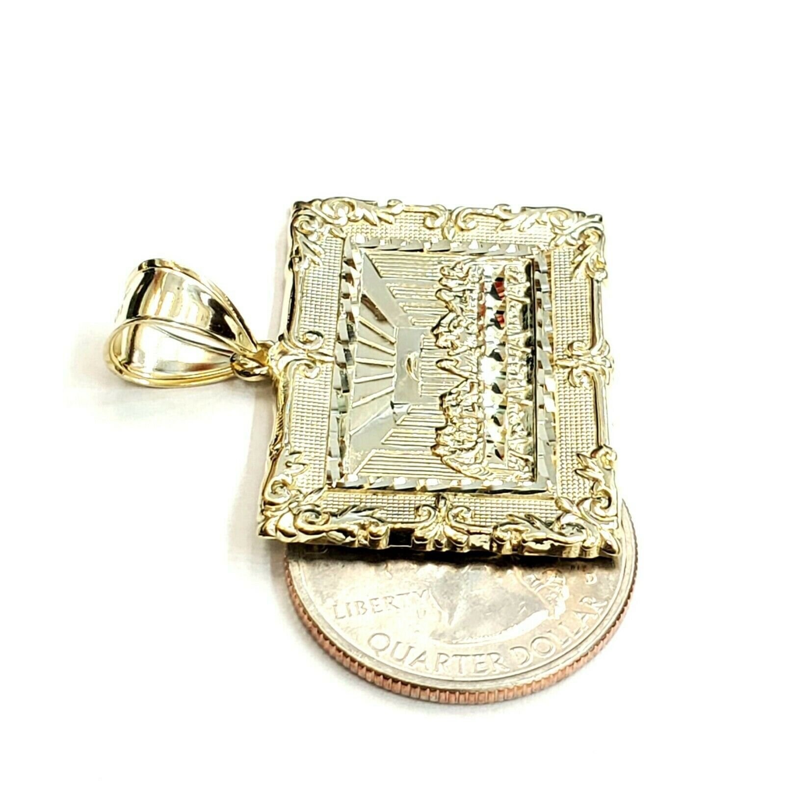 New 10k Yellow Gold Last Supper Pendant Charm Fine Gift | Etsy