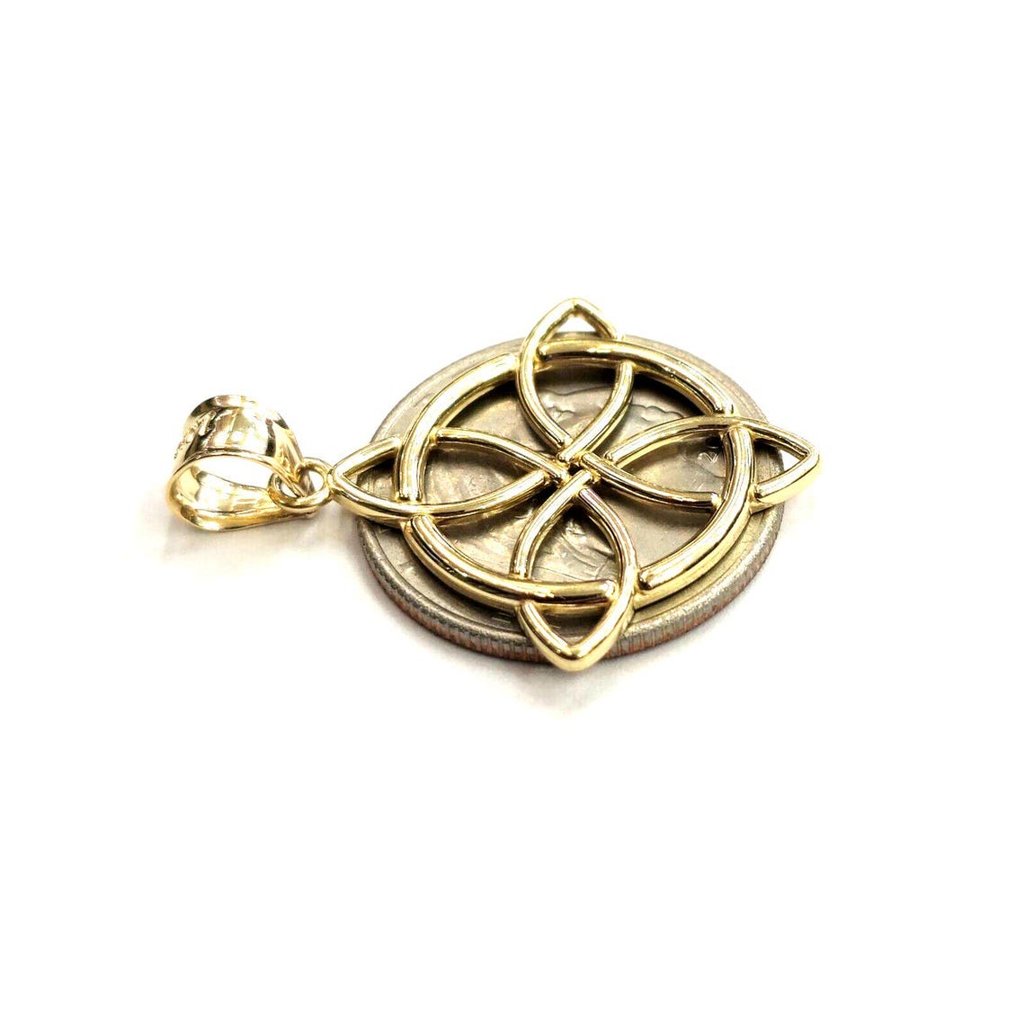 14k Yellow Gold Nudo De Bruja Witches Knot Pendant Gift Fine Jewelry ...