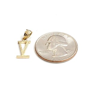 New 14KT Yellow Gold Solid Roman Number 5 Pendant Charm Gift Fine ...