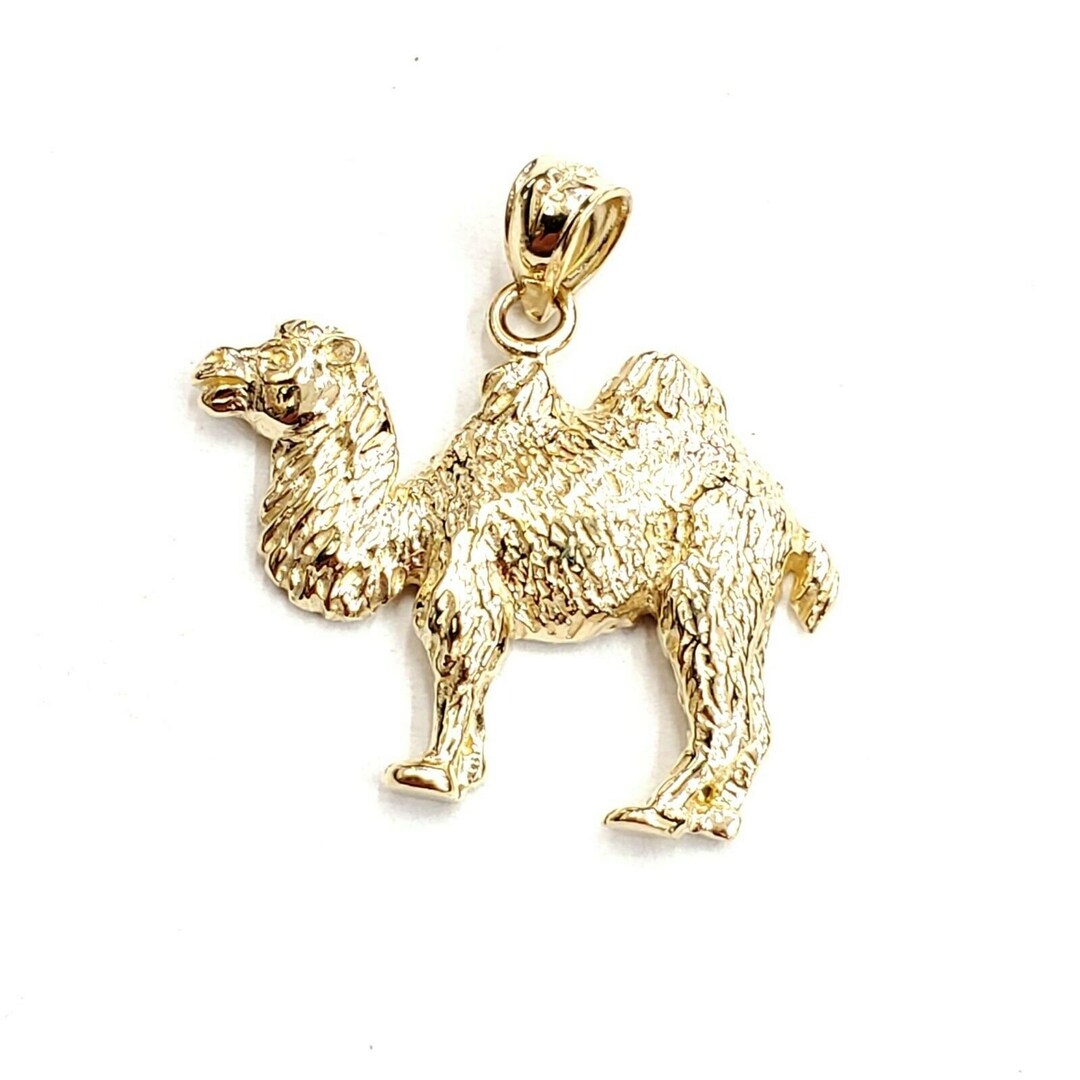 New 14k Yellow Gold Camel Full Body Animal Pendant Charm Gift Fine ...