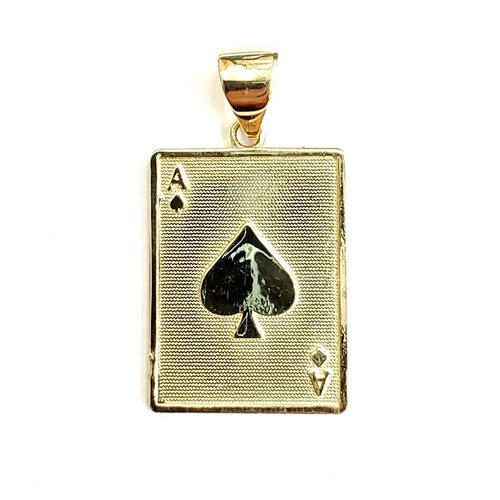 14K Gold Ace Jack of Spades Pendant - Etsy