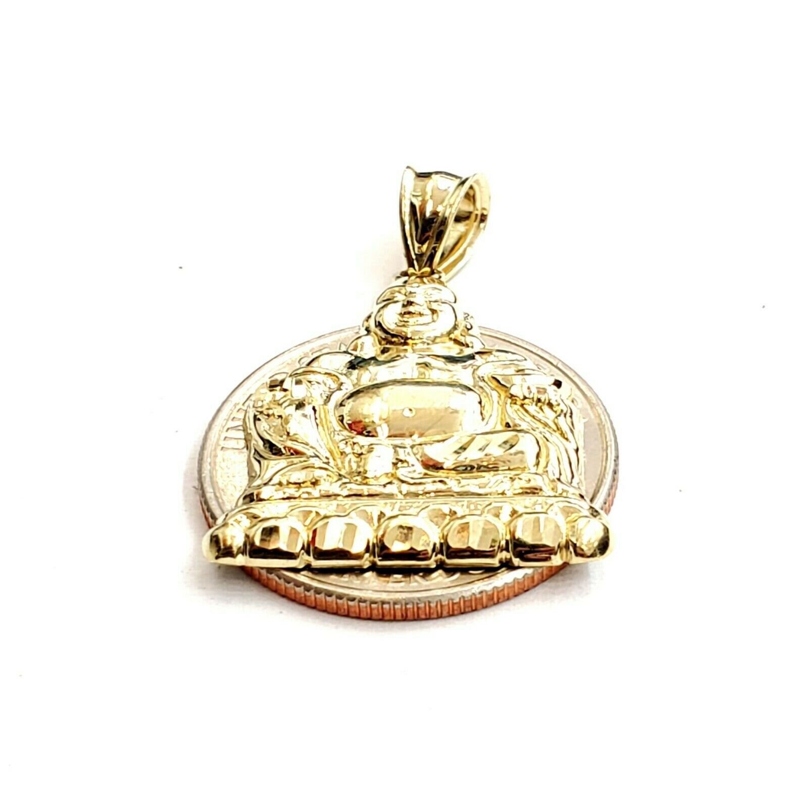 New 10k yellow gold buddha Buda Buddah pendant charm fine | Etsy