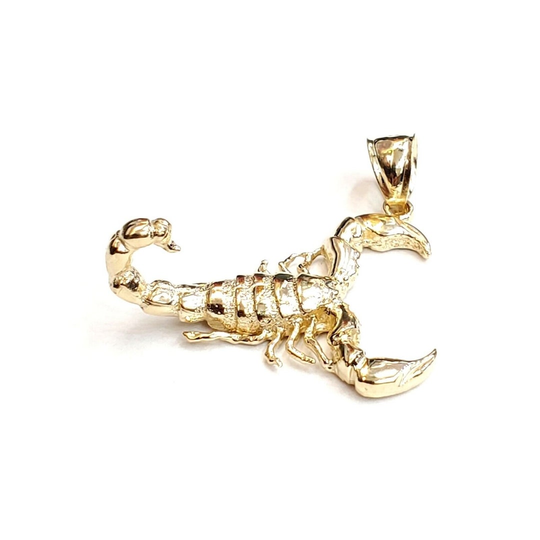 New 14k Yellow Gold 3D Scorpion Zodiac Sign Astrology Pendant Fine ...
