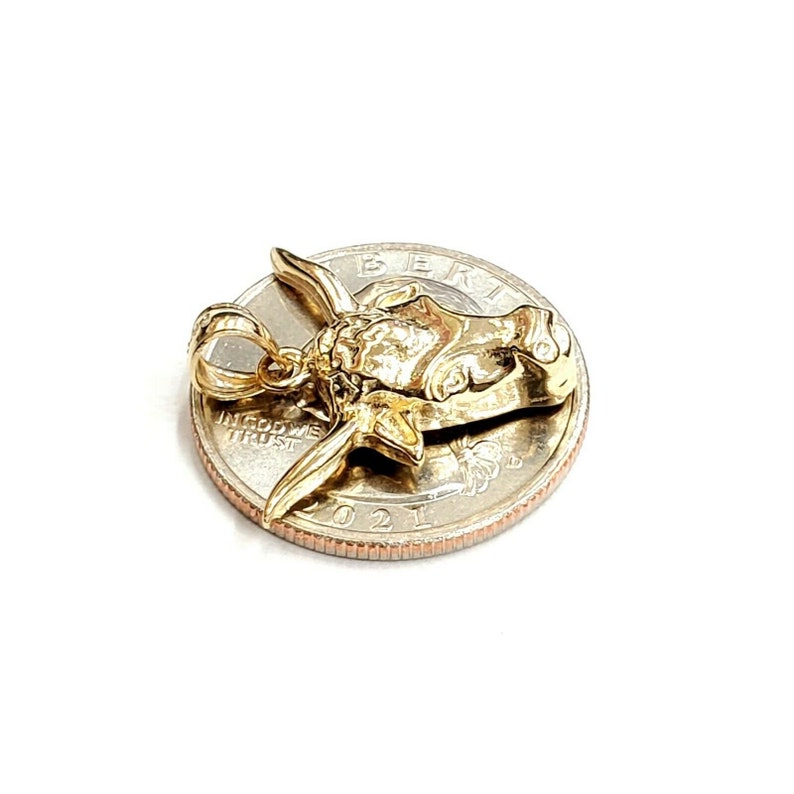 New 14k Yellow Gold Taurus Bull Head Zodiac Pendant Charm Fine - Etsy
