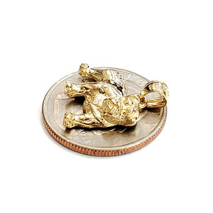 New 14k Yellow Gold Bulldog Full Body Pet Animal Pendant Charm Fine ...