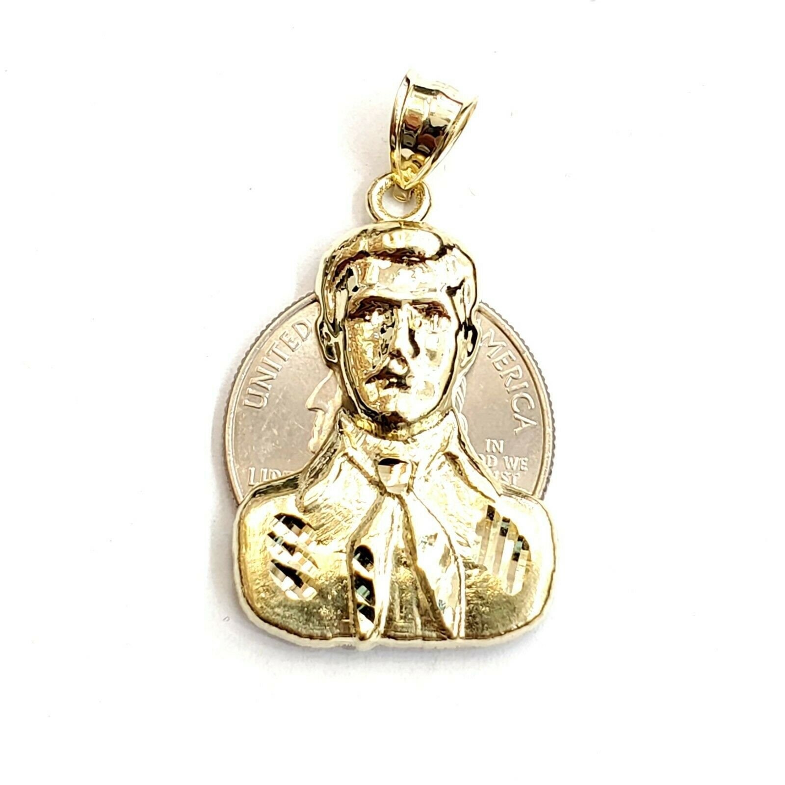 10k Yellow Gold Jesus Malverde Narco Saint Sinaloa Pendant | Etsy