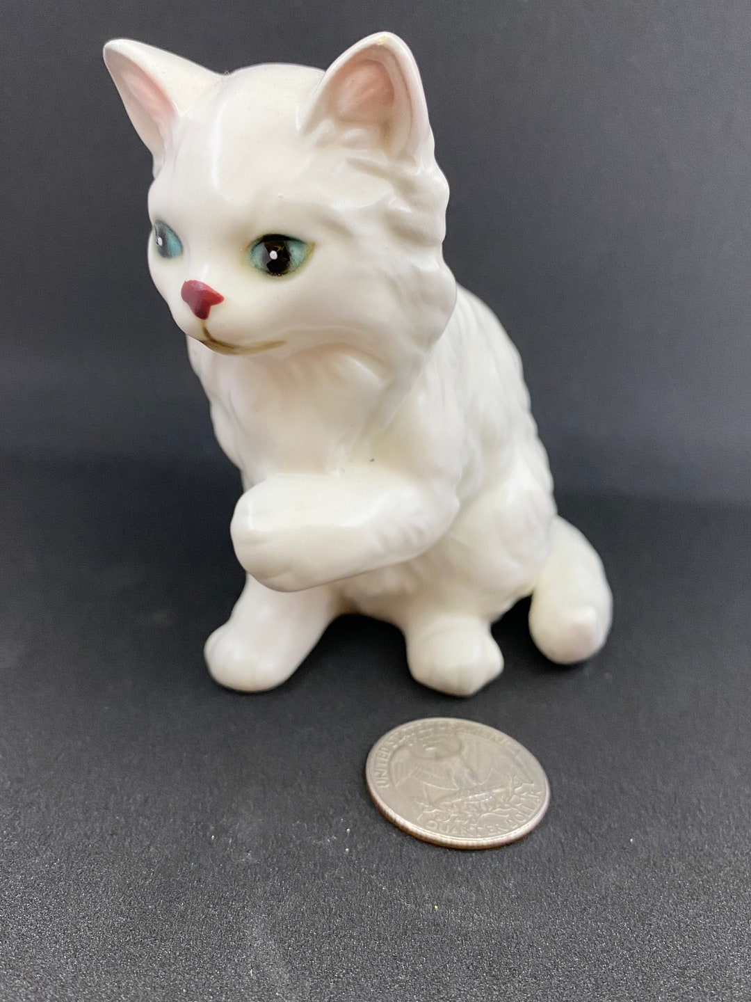 Fluffy White Cat | Made in Japan | Figurine for the Cat Collector ...