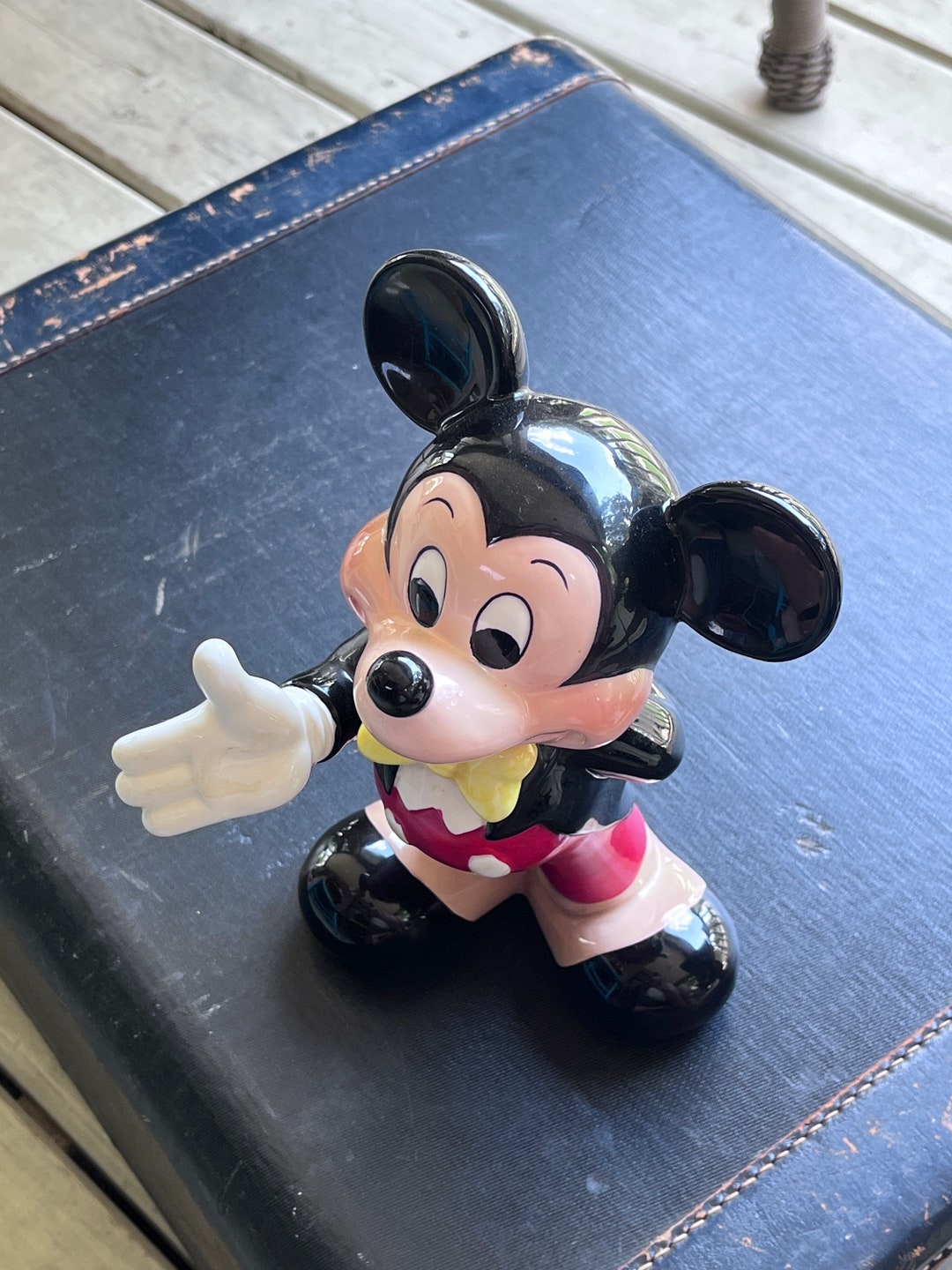 Vintage Ceramic Mickey Mouse Figurine Hand Painted Walt - Etsy