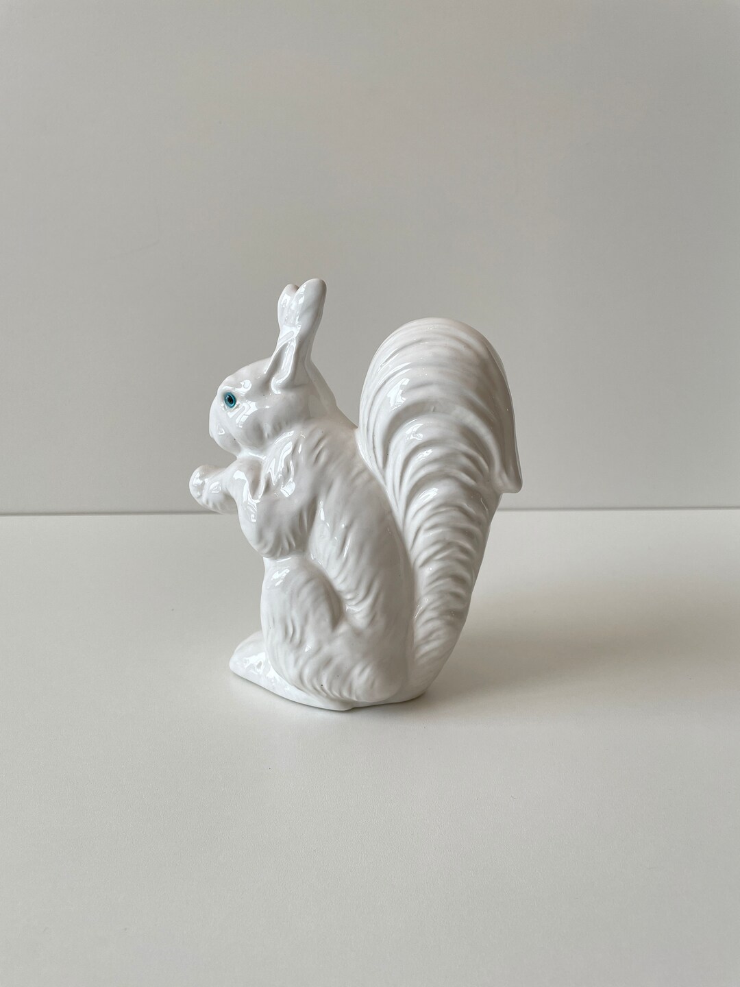 White Ceramic Squirrel Ceramic Figurine - Etsy