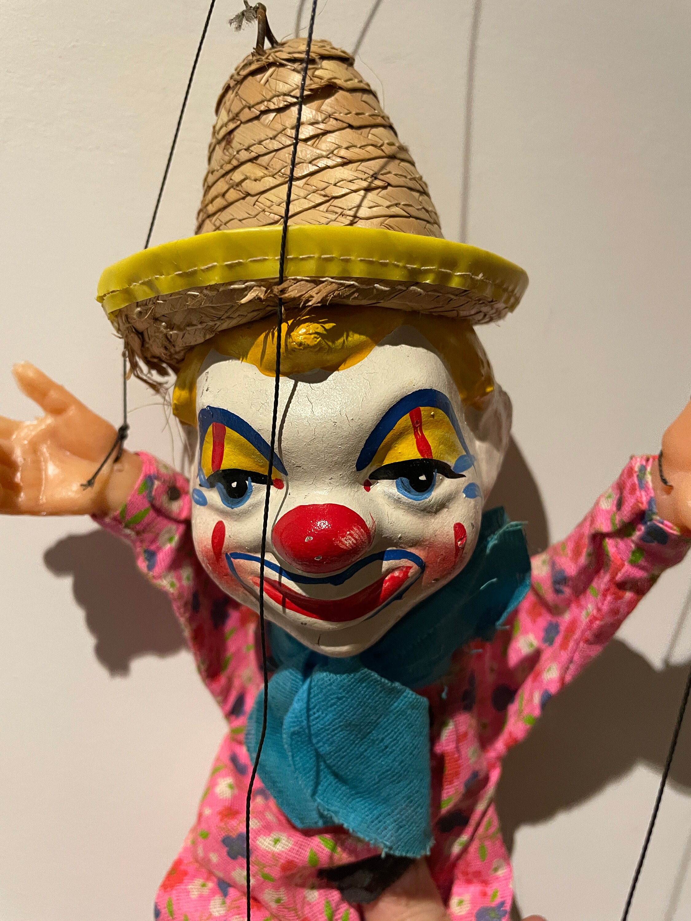 Clown Puppets Pair of Marionette Clowns Gift for Theatre Lover - Etsy
