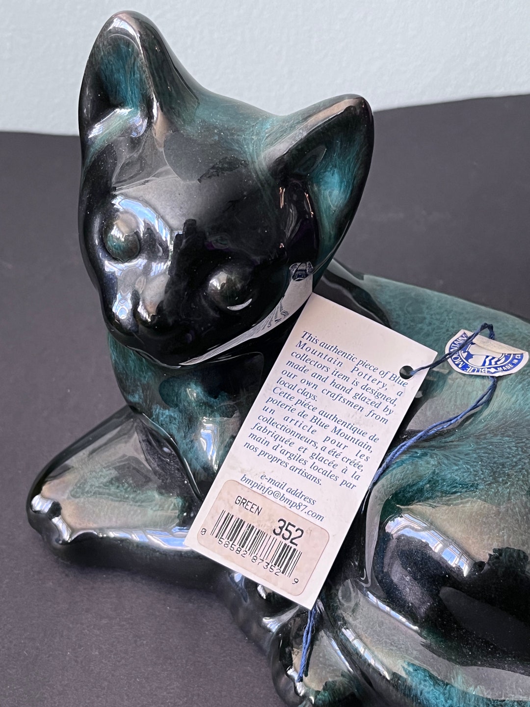 Blue Mountain Pottery Cat BMP Cat Sitting Cat Figurine - Etsy