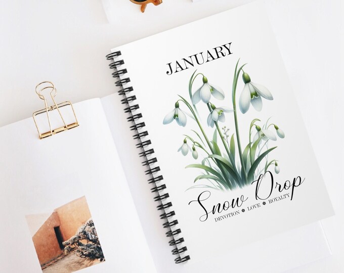 Birth Flower Notebook | Birth Flower Journal | Daily Journal Notebook ...