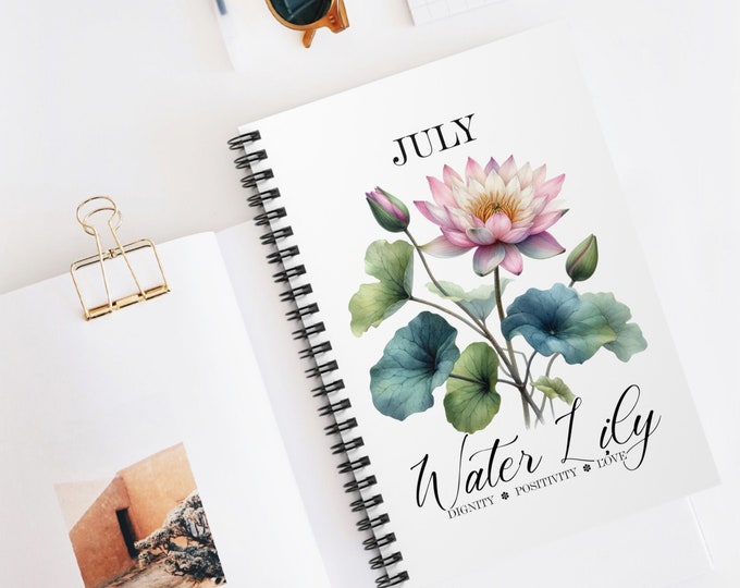 Birth Flower Notebook | Birth Flower Journal | Daily Journal Notebook ...