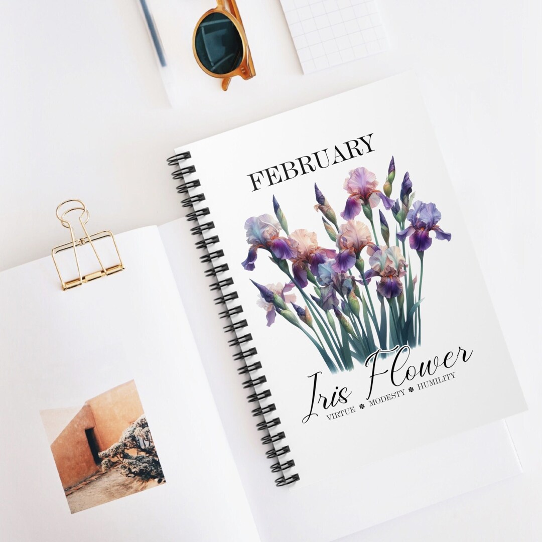 Birth Flower Notebook Birth Flower Journal Daily Journal Notebook ...