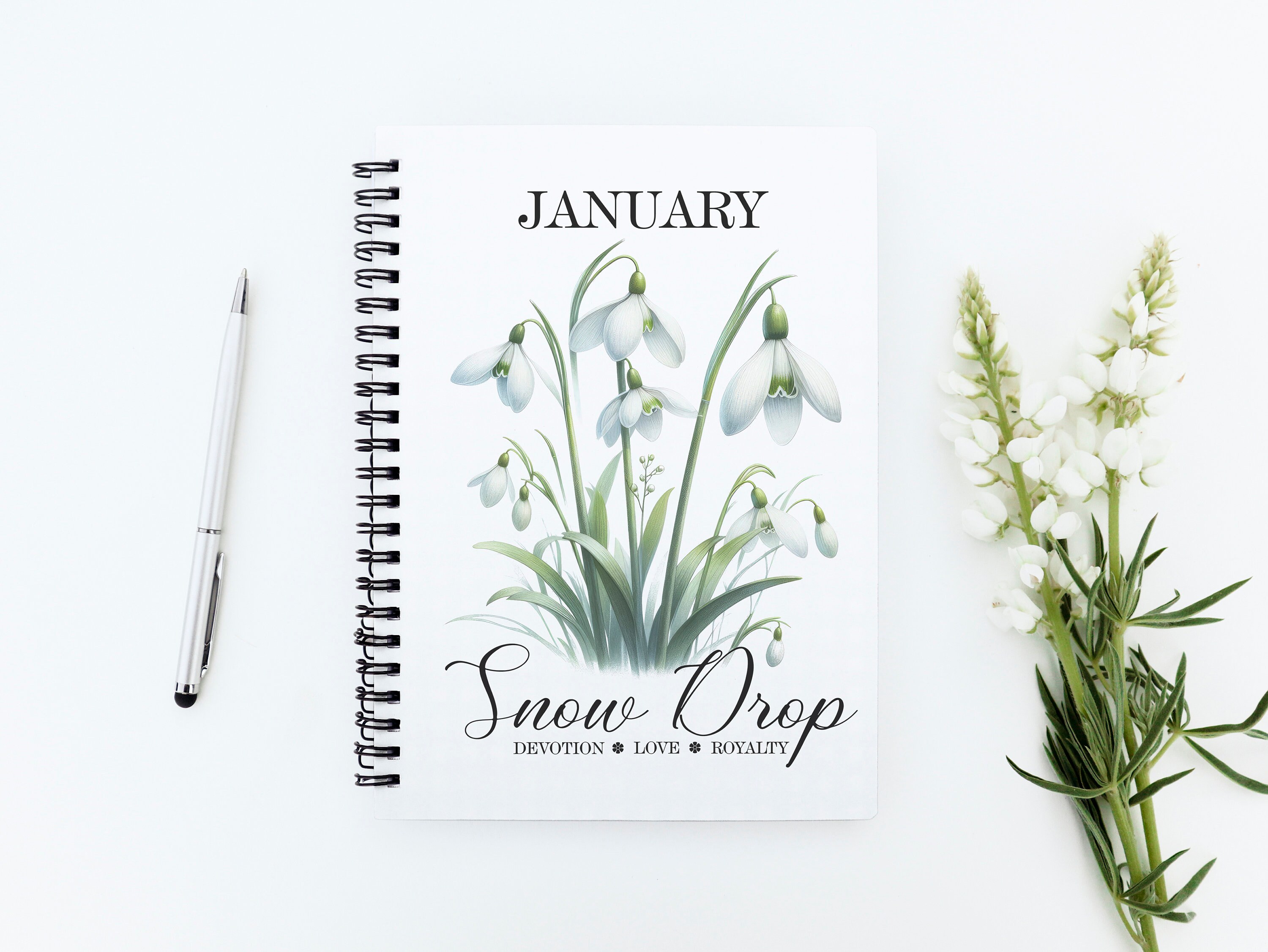 Birth Flower Notebook Birth Flower Journal Daily Journal Notebook ...