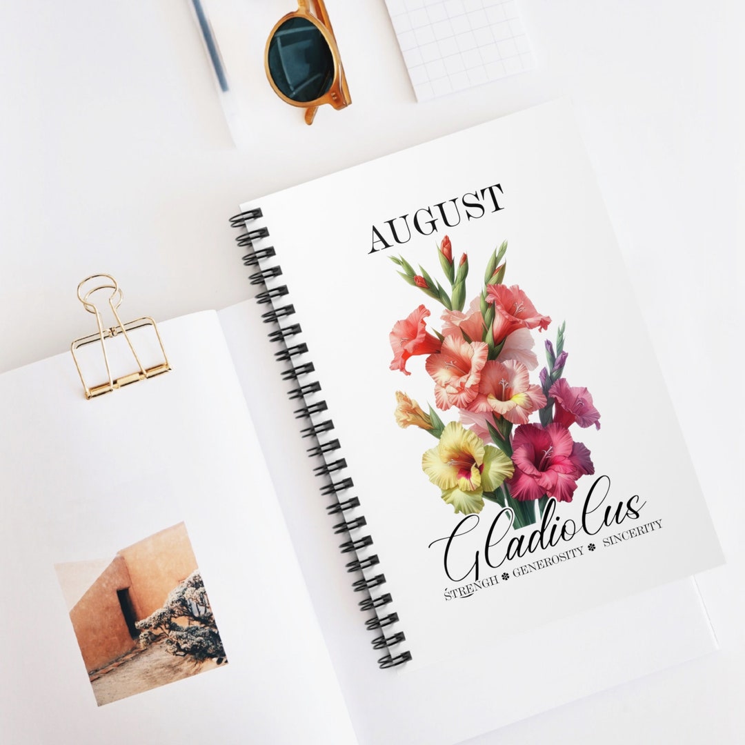 Birth Flower Notebook | Birth Flower Journal | Daily Journal Notebook ...