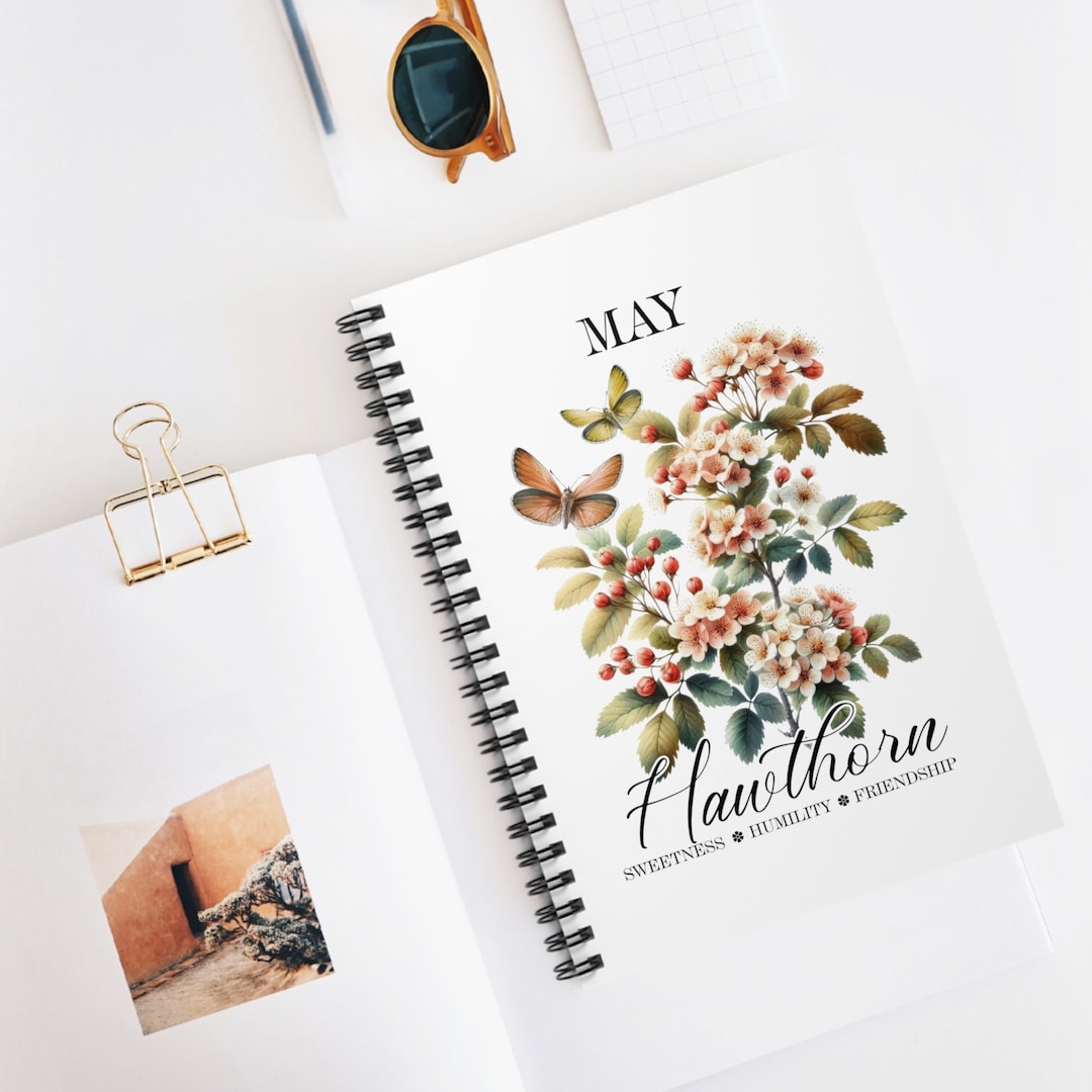 Birth Flower Notebook | Birth Flower Journal | Daily Journal Notebook ...