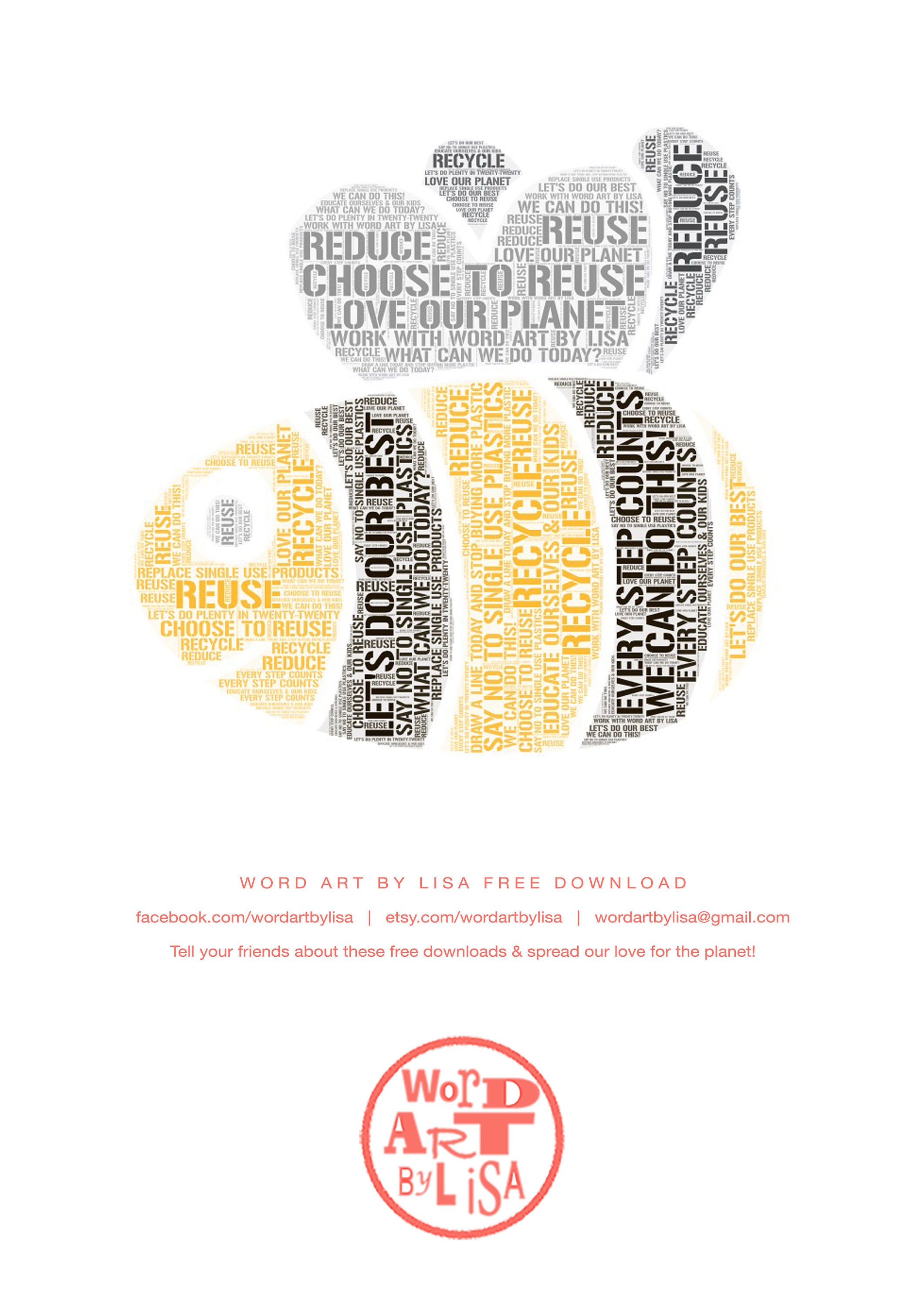 Bumble Bee Say no to Single Use Plastics - Etsy