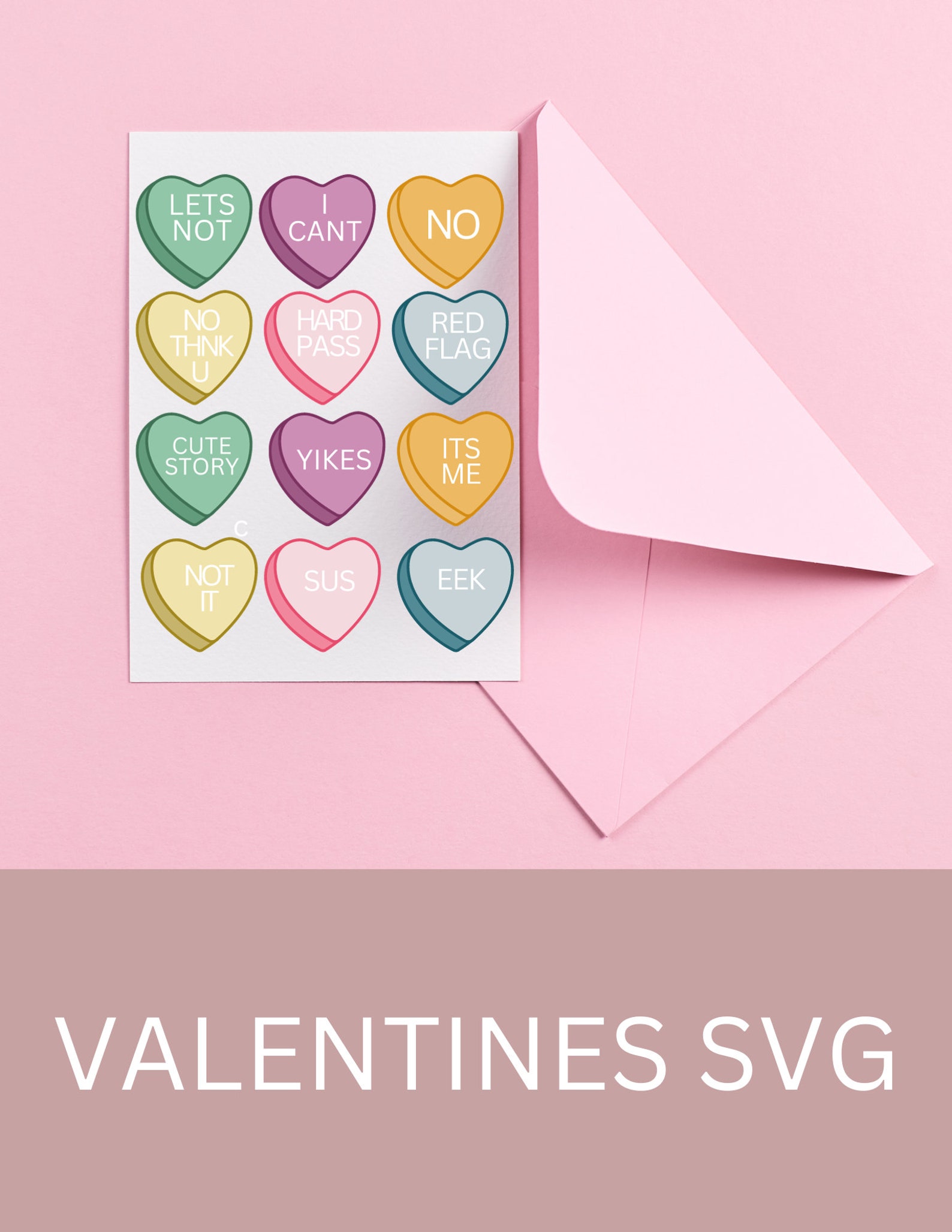 Candy Heart SVG | Conversation Heart SVG | Valentines Day SVG | Candy ...