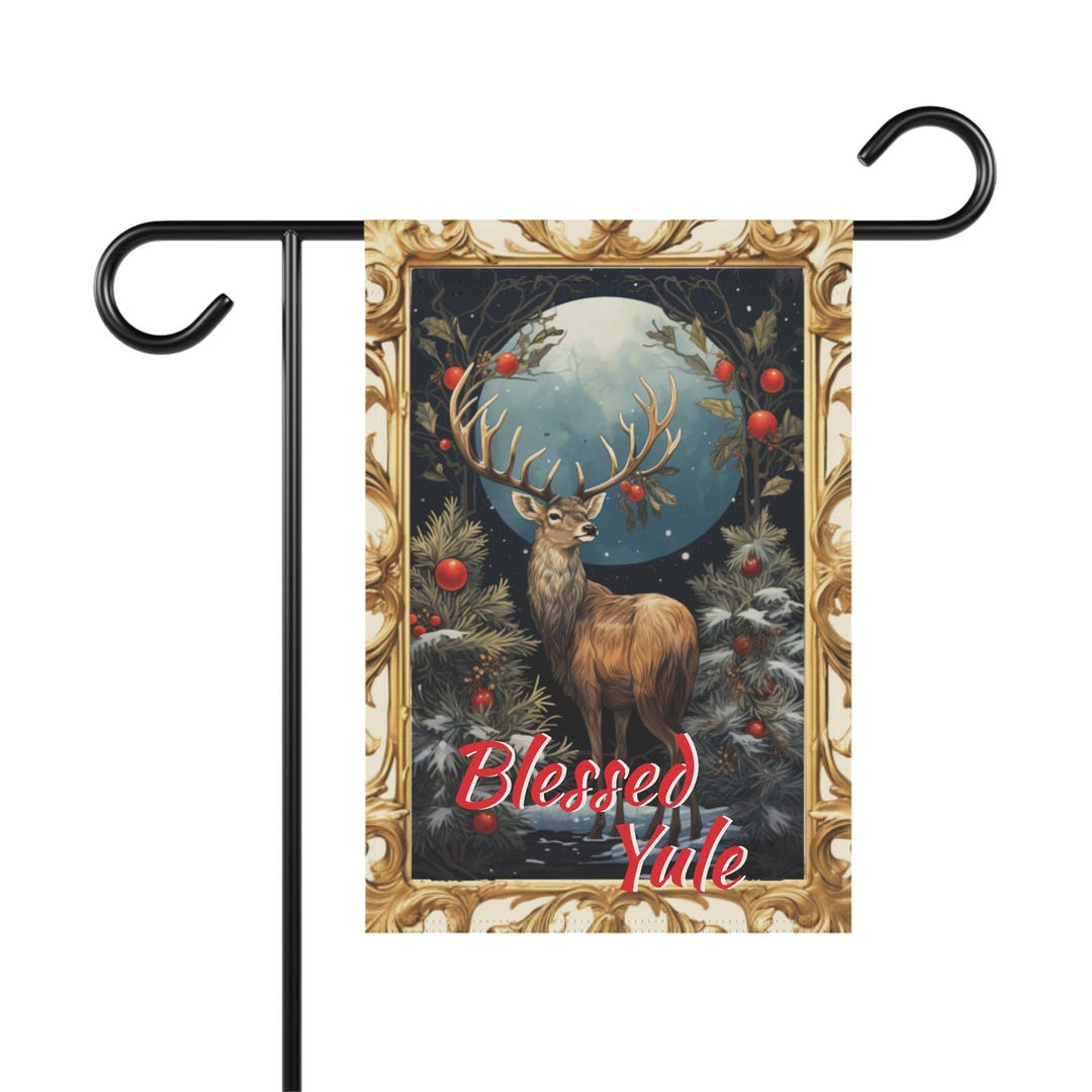 Blessed Yule Full Moon Garden & House Banner Flag Home Outdoor ...
