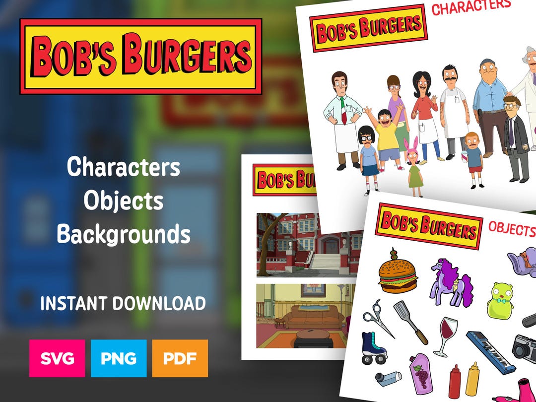 Bob's Burgers Cartoon SVG Bundle | Funny TV Parody (digital Download ...