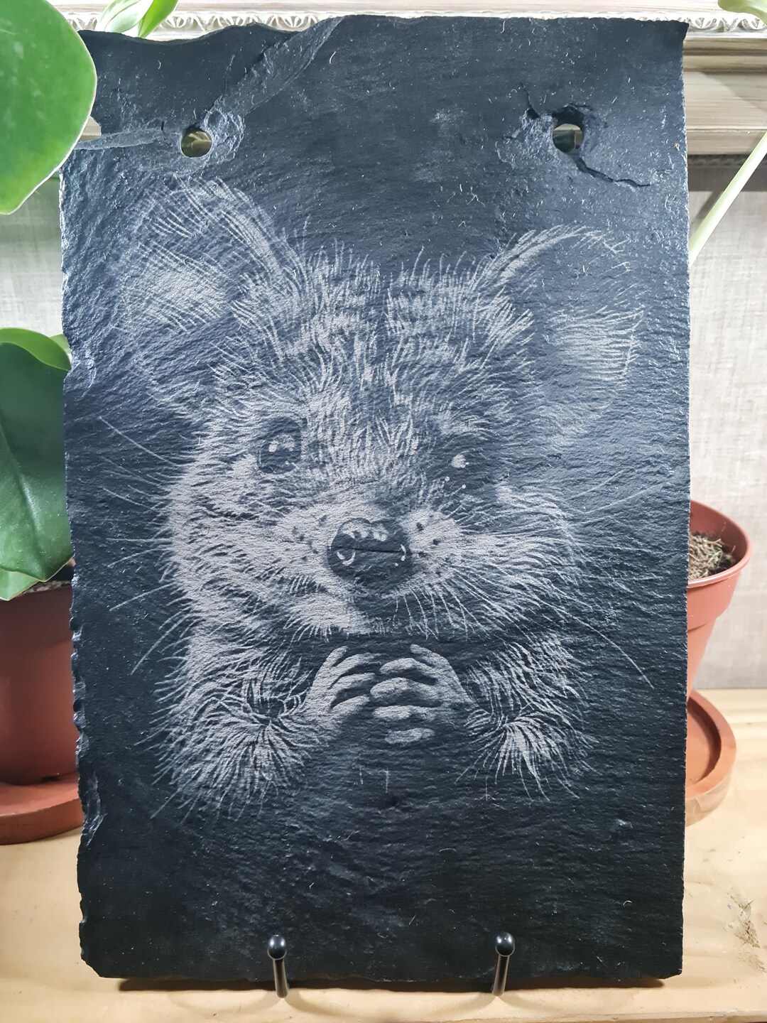 A Cheeky Mouse Engraved Reclaimed Welsh Slate 12x8inches - Etsy
