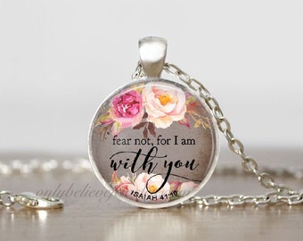 Isaiah 41:10 Bible Verse Pendant Necklace - Etsy