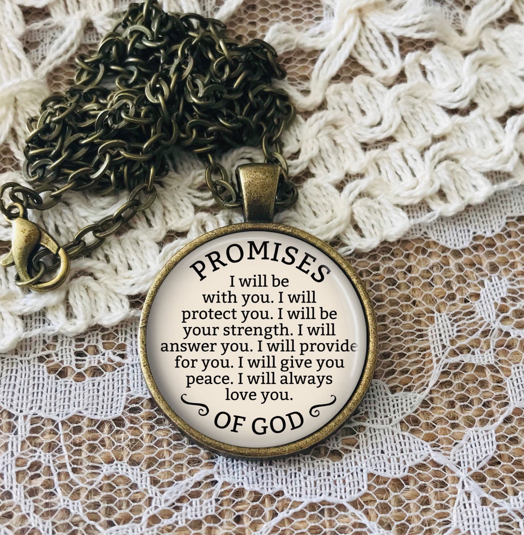 Promises of God Necklace: Personalized Bible Verse Pendant - Etsy