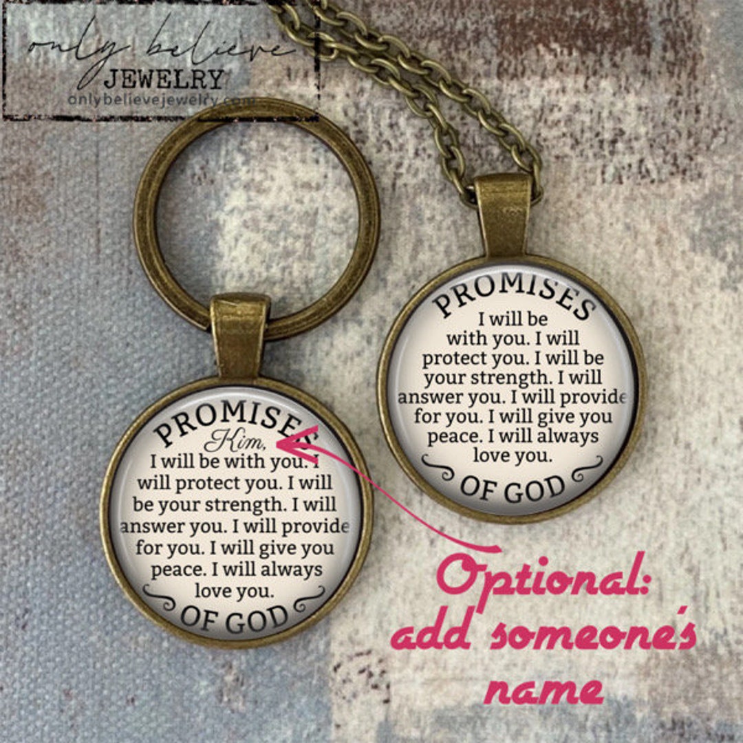 Promises of God Necklace, Personalized Gods Promises Necklace, Add ...