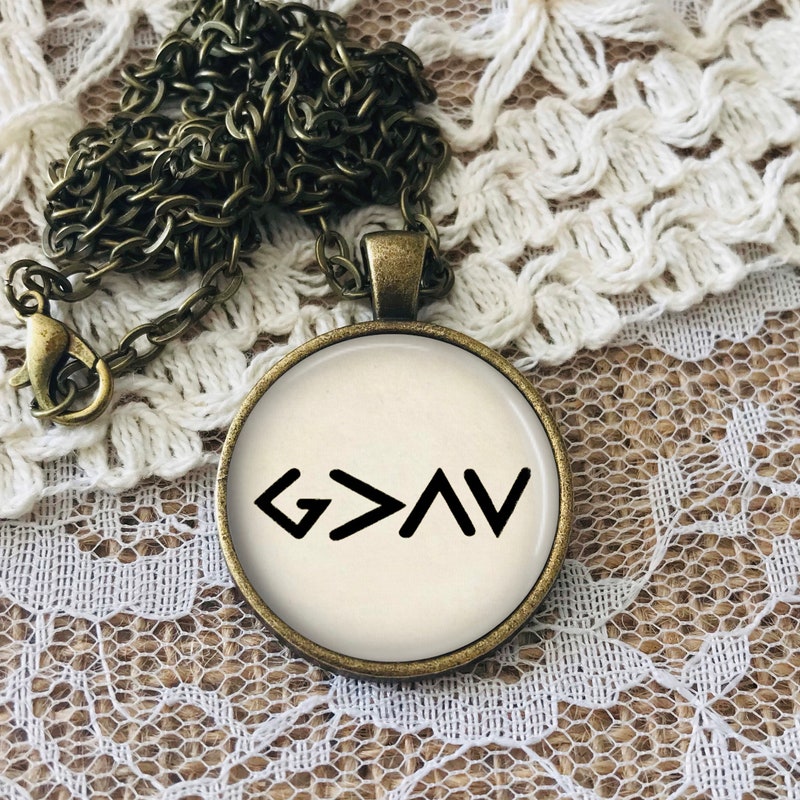 God is Greater Necklace - Etsy