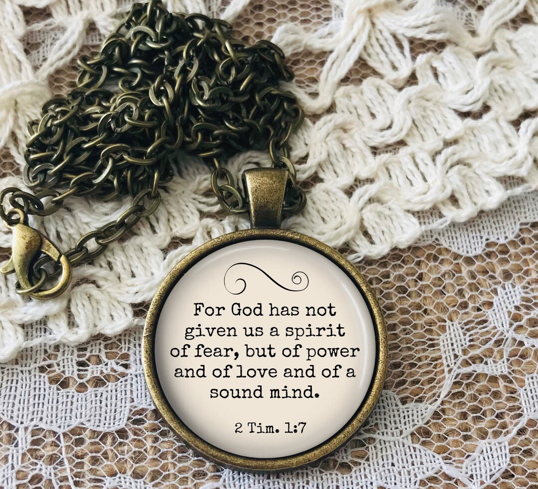 Power Love Sound Mind Necklace: for God Has Not Given Us a Spirit of ...