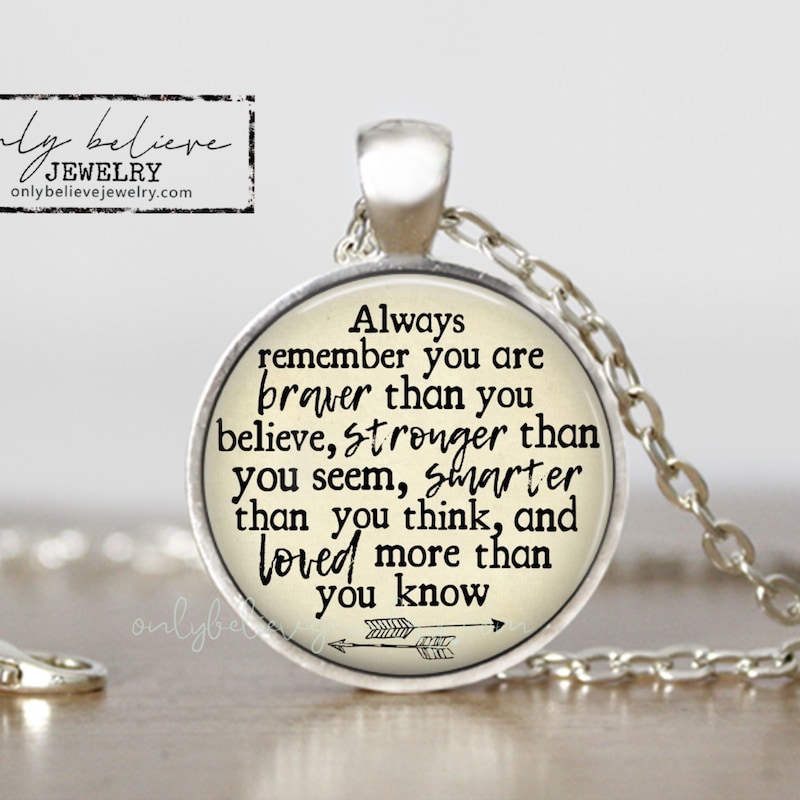 Quote Necklace - Etsy
