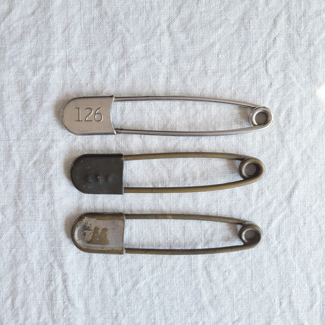 Three Vintage Laundry Pins, Key Tags, Safety Pins, Horse Blanket Pin - Etsy