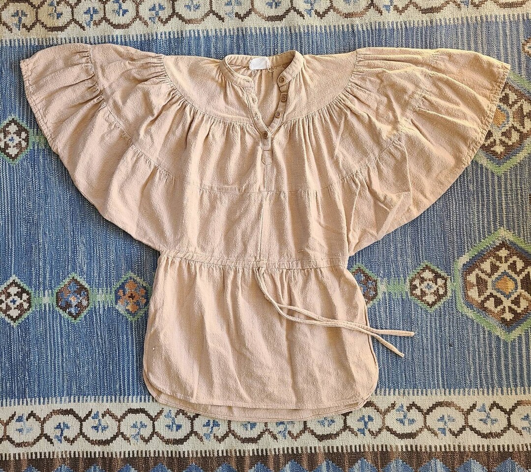 1960's Peasant Ren Fair Tunic Nubby Cotton Made in India - Etsy