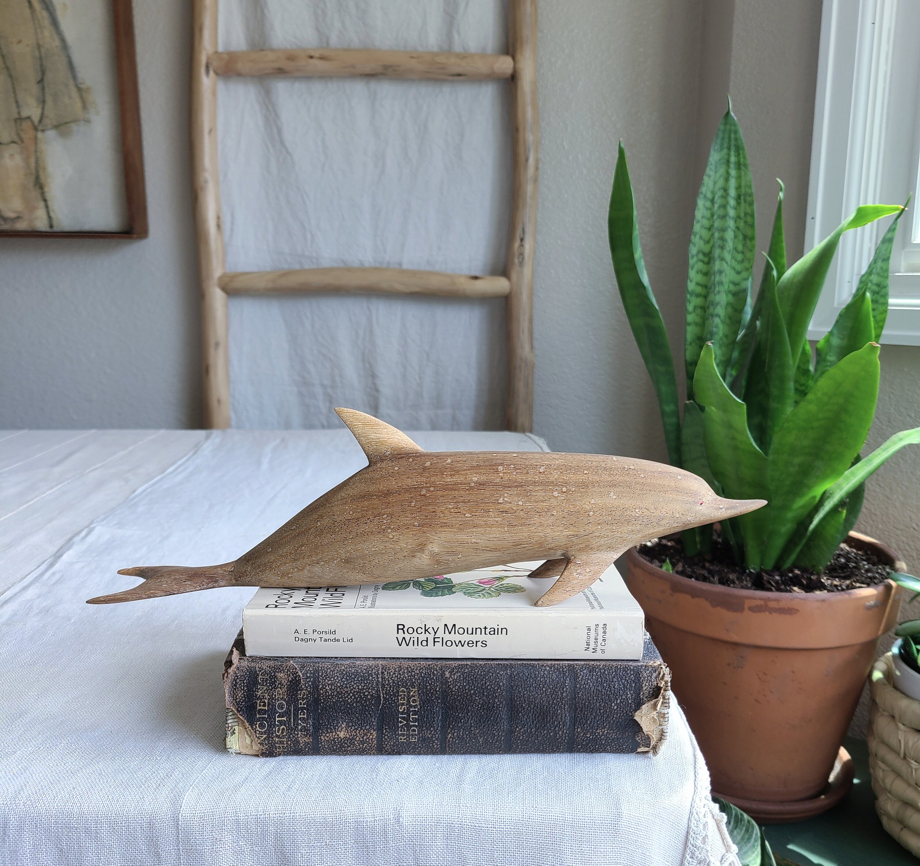 Mid Century Wooden Porpoise Sculpture - Etsy