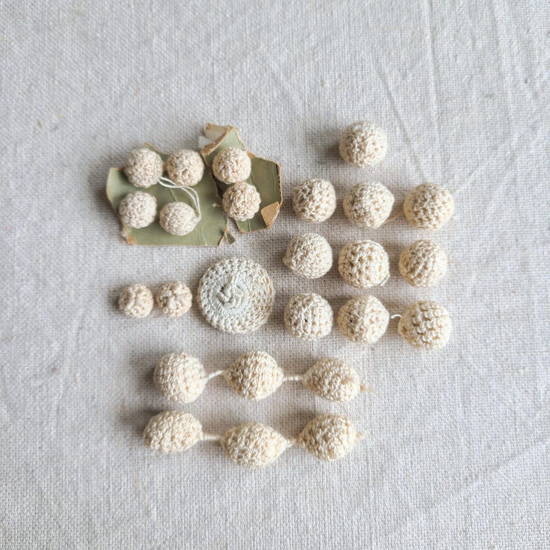 Antique French Linen Crochet Buttons - Etsy