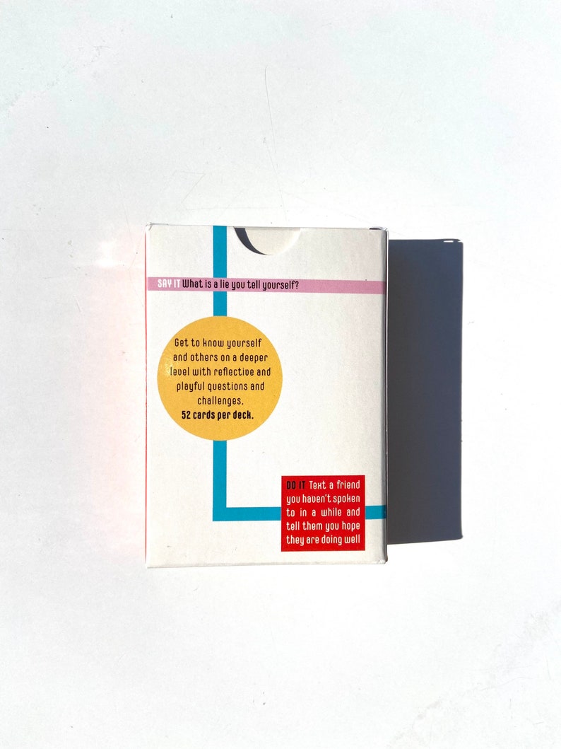 Say It Do It, Truth or Dare Card Game to Connect! Reflection Cards, Ice ...