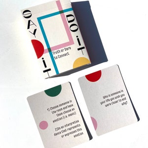 Say It Do It, Truth or Dare Card Game to Connect! Reflection Cards, Ice ...