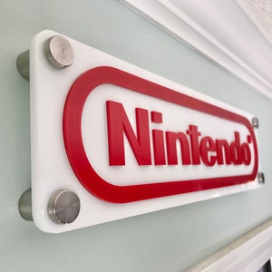 Nintendo Logo Wall Plaque - Layered, Sign, Decor, Super Mario, Zelda ...