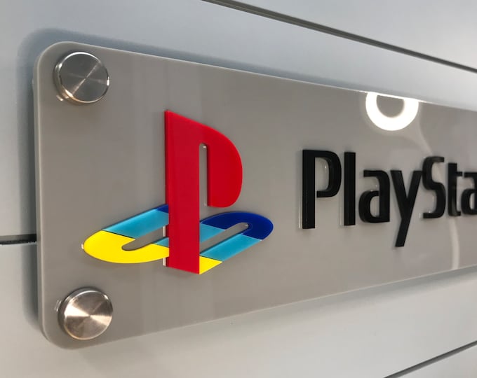 Playstation Logo Wall Plaque - Original Playstation, PS1, PSX, PS One ...