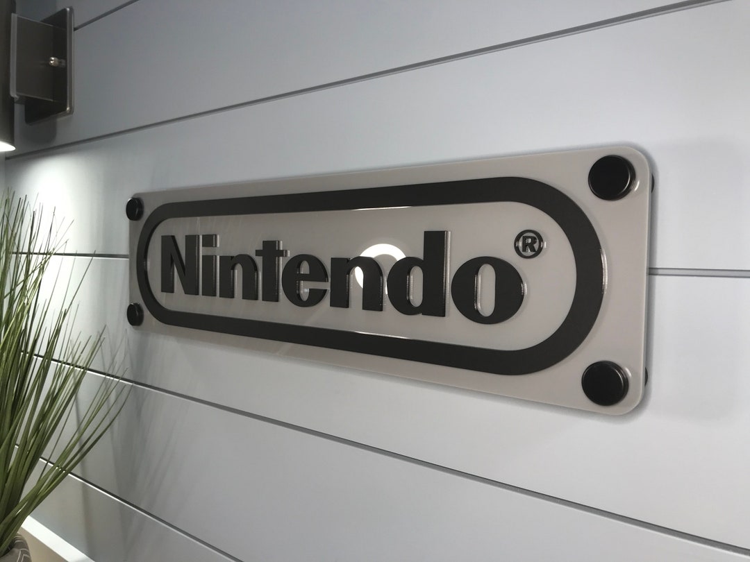 Nintendo Logo Wall Plaque Layered Sign Decor Super Mario - Etsy