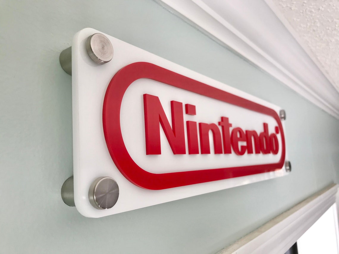 Nintendo Logo Wall Plaque Layered Sign Decor Super Mario - Etsy
