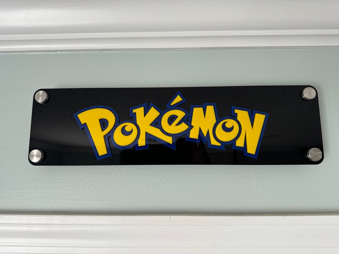 POKÉMON Wall Plaque - Premium Layered Acrylic Sign, Gameroom Decor ...