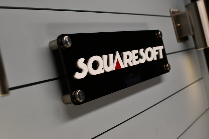 SQUARESOFT Logo Wall Plaque - Premium Acrylic Sign, Gameroom Decor - Etsy
