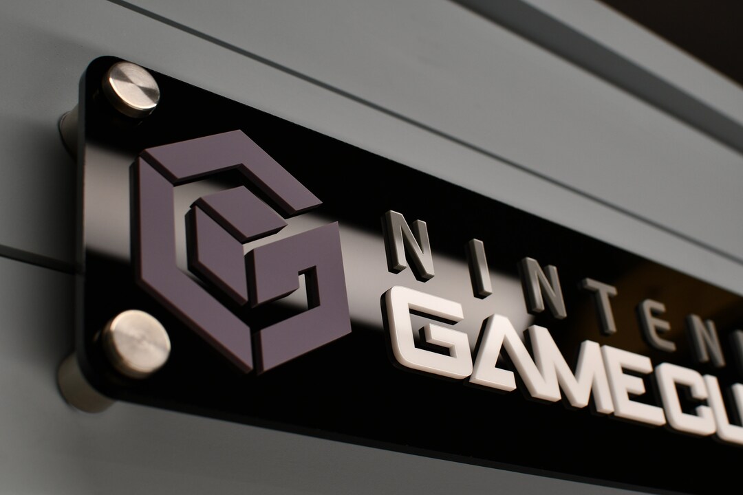 Nintendo Gamecube Wall Plaque Layered, Sign, Decor, Super Mario, Zelda ...