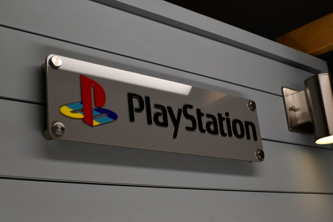 XL Playstation Logo Wall Plaque Original Playstation, PS1, PSX, PS One ...