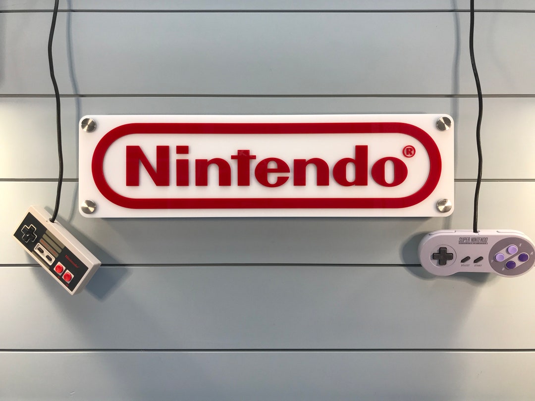 XL Nintendo Logo Wall Plaque - Layered, Sign, Decor, Super Mario, Zelda ...