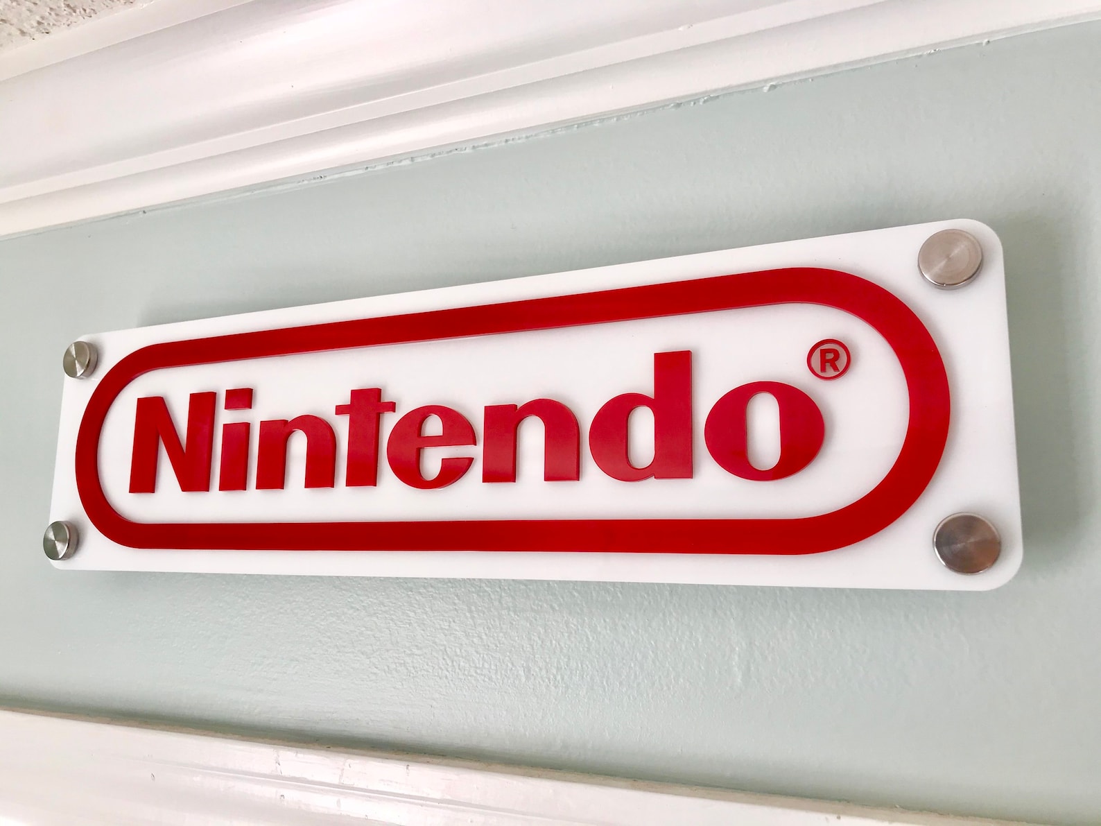 Nintendo Logo Wall Plaque Layered Sign Decor Super Mario - Etsy